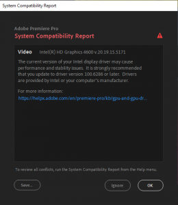 رفع ارور system compatibility report (رفع ارور کارت گرافیک) در پریمیر ...